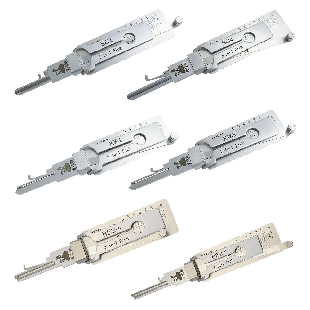 Lishi Residential Tools Bundle of 6 – KW1 / KW5 / SC1 / SC4 / BE2-6 ...