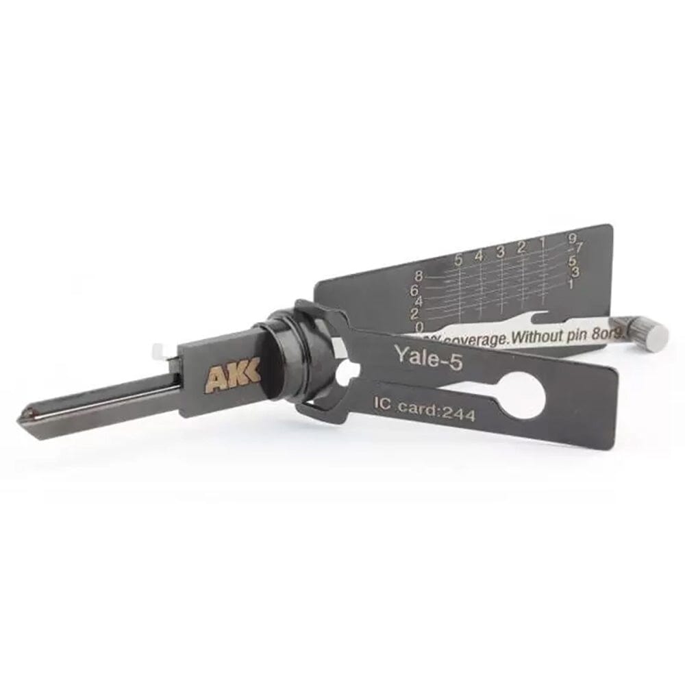 Lishi Style AKK Yale-5 2-in-1 Pick & Decoder for YALE 5-Pin Rim Cylind ...